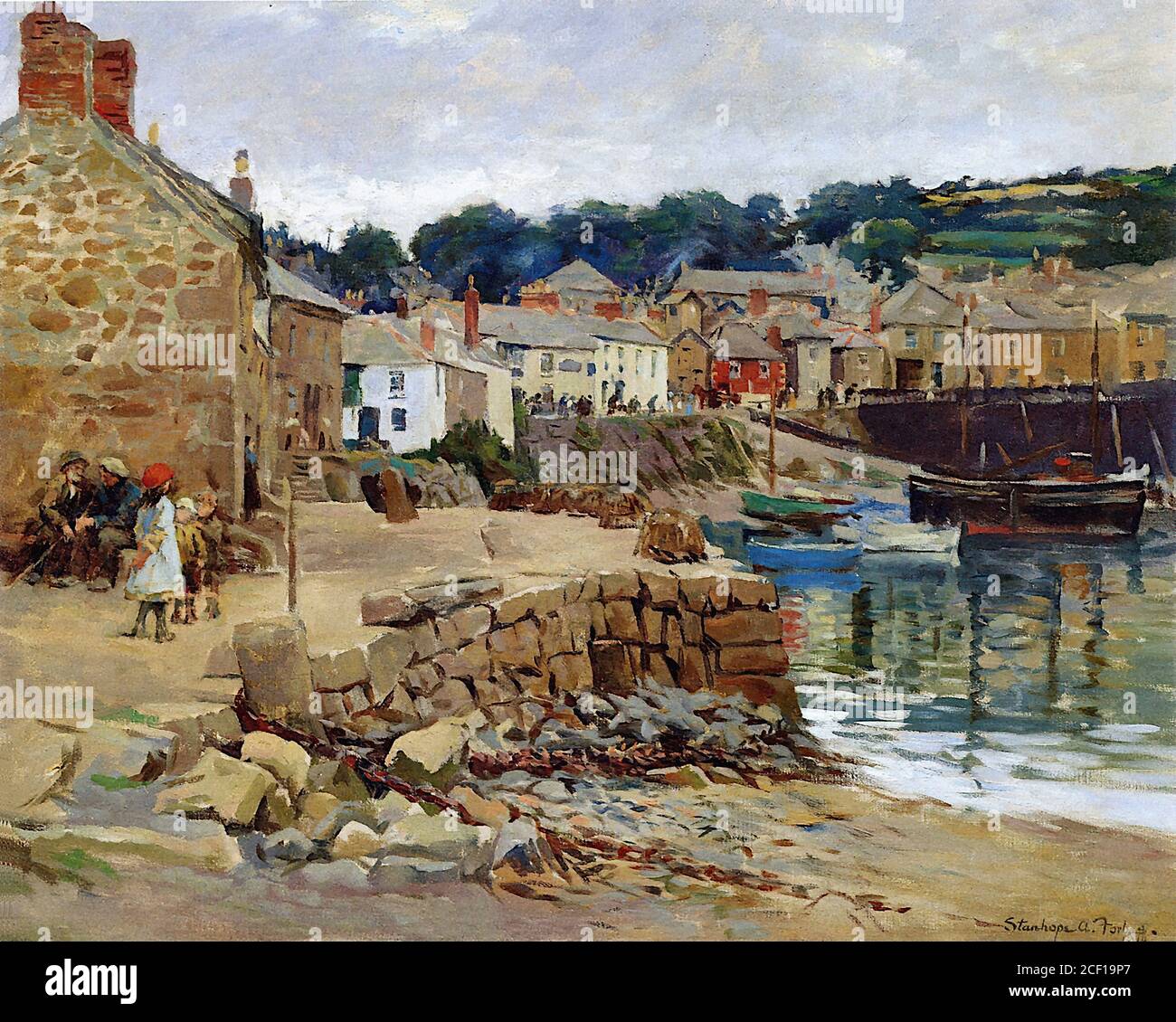 Forbes Stanhope Alexander - Mousehole near Newlyn - British School ...