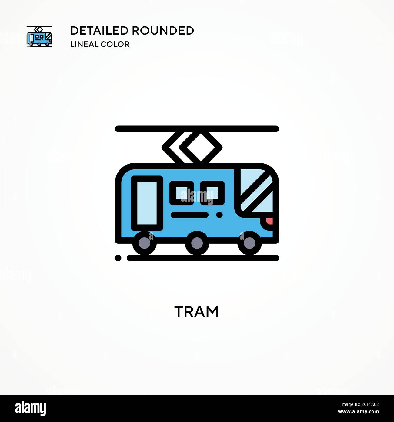 Tram vector icon. Modern vector illustration concepts. Easy to edit and ...