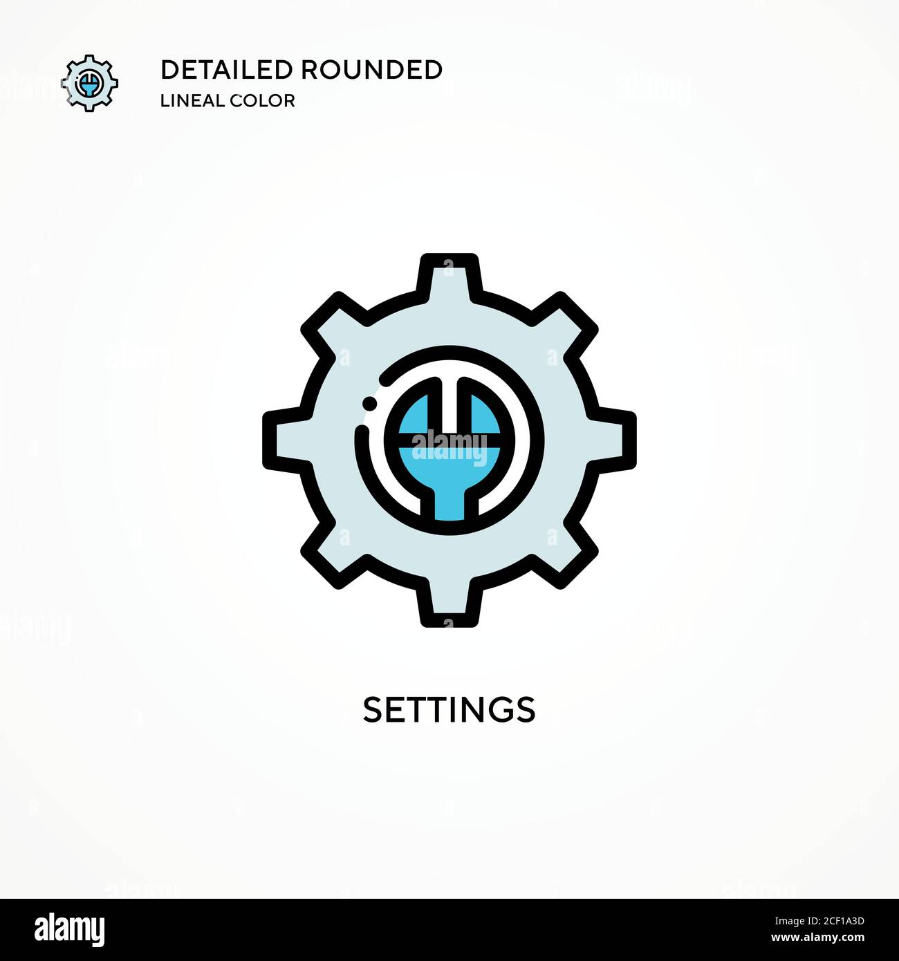 Settings vector icon. Modern vector illustration concepts. Easy to edit ...