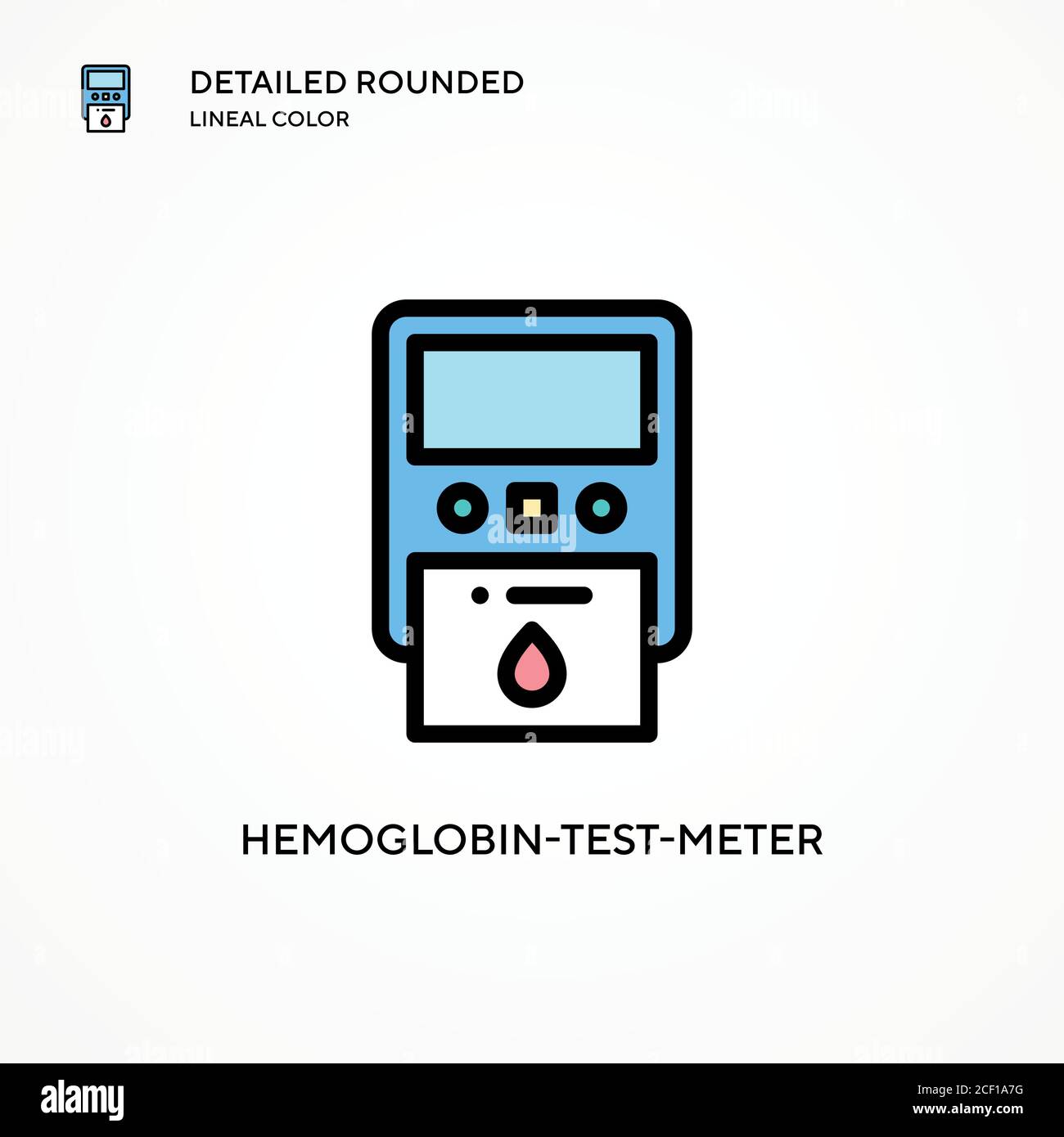 Hemoglobin-test-meter vector icon. Modern vector illustration concepts ...