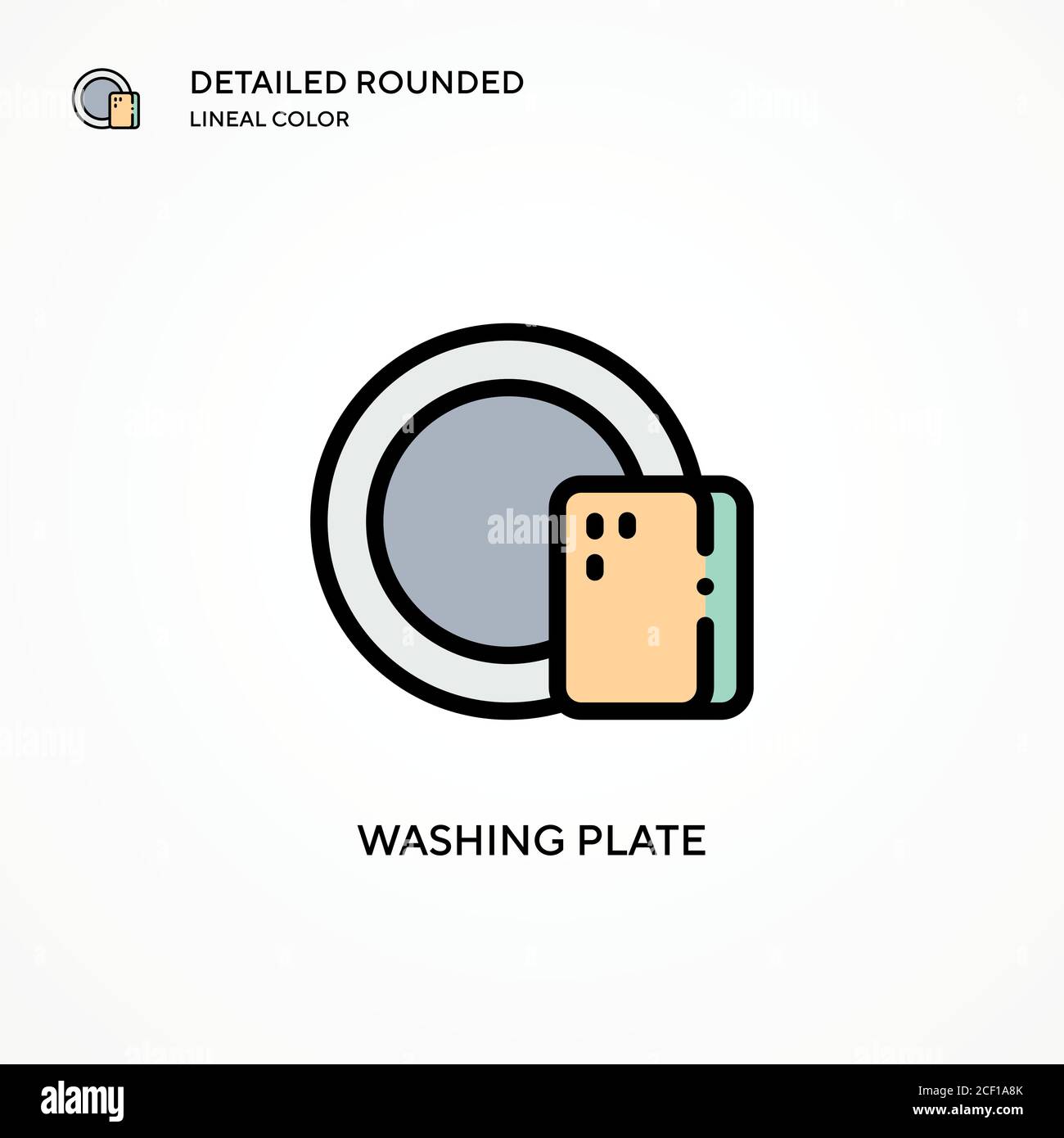 Washing plate vector icon. Modern vector illustration concepts. Easy to ...