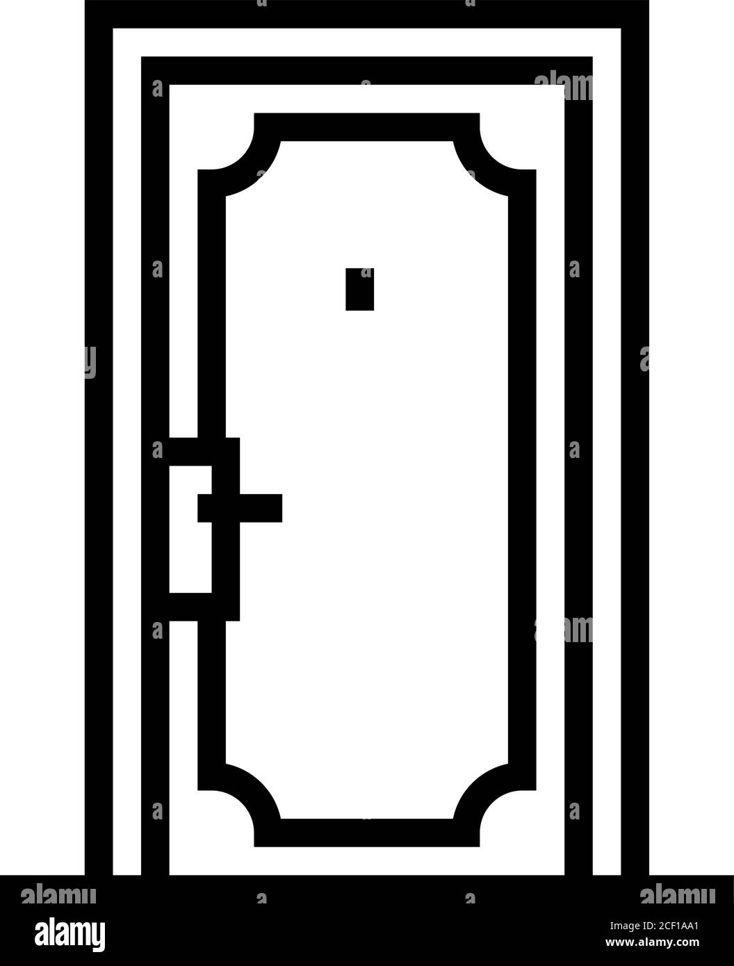 entrance door line icon vector illustration Stock Vector Image & Art ...