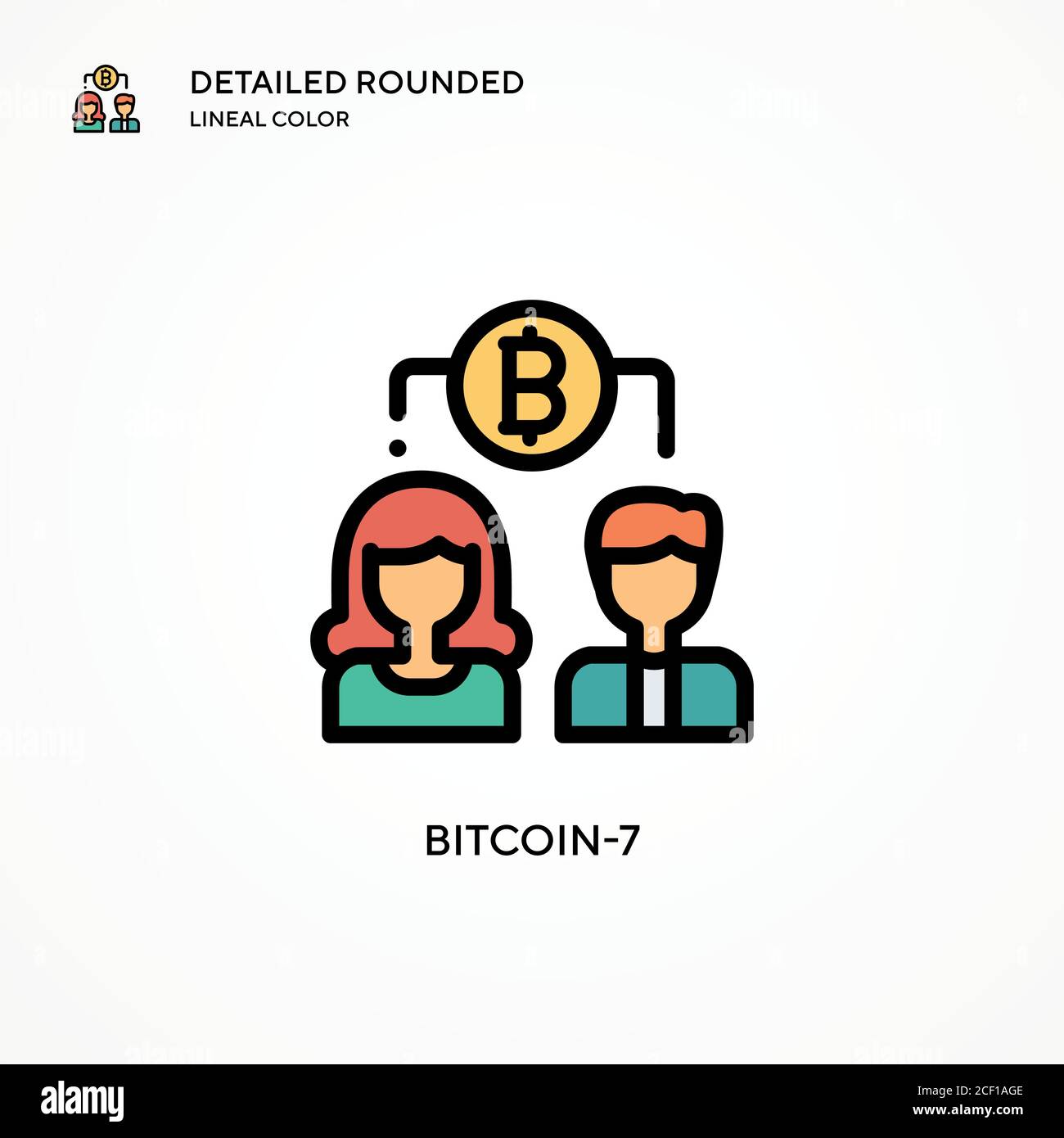 Bitcoin-7 vector icon. Modern vector illustration concepts. Easy to ...