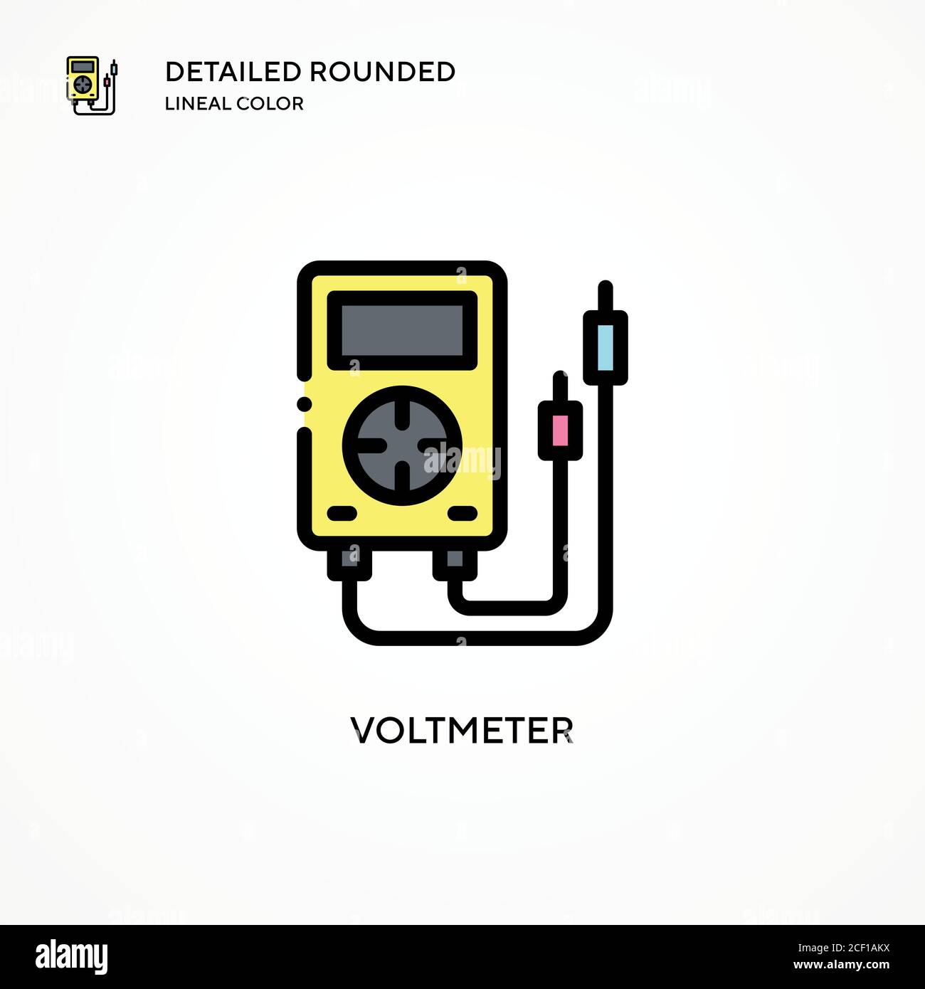 Voltmeter vector icon. Modern vector illustration concepts. Easy to ...