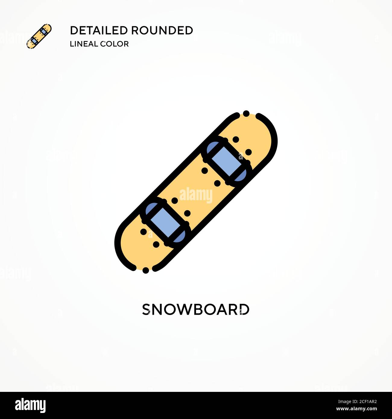 Snowboard vector icon. Modern vector illustration concepts. Easy to ...
