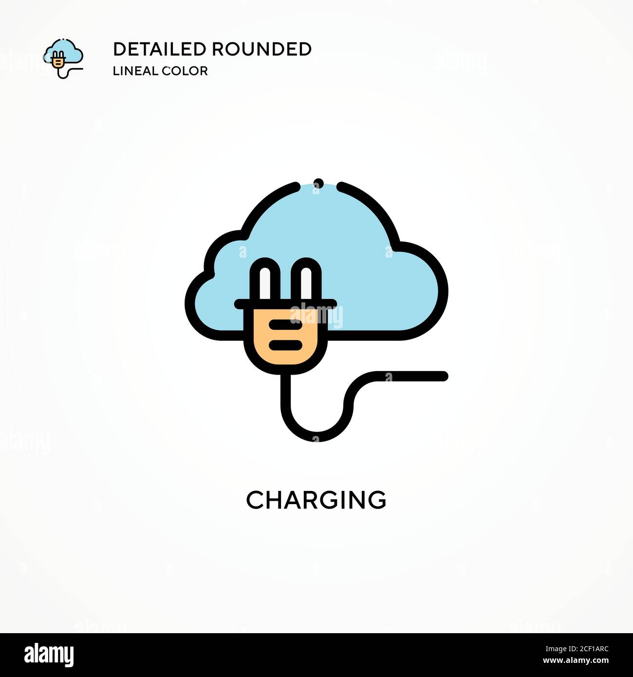 Charging vector icon. Modern vector illustration concepts. Easy to edit ...