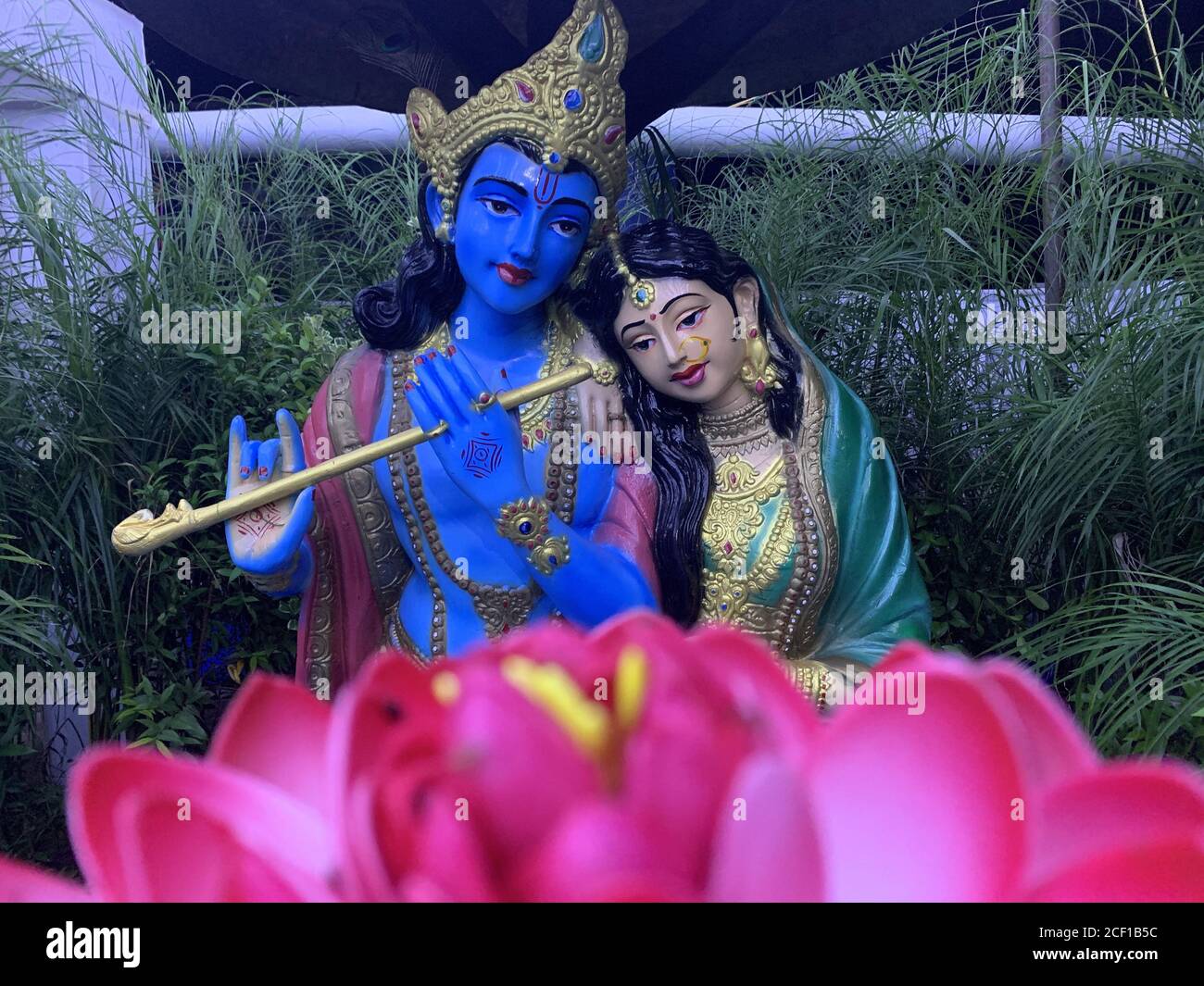 Beautiful statue of the Indian Vishnu god Stock Photo - Alamy