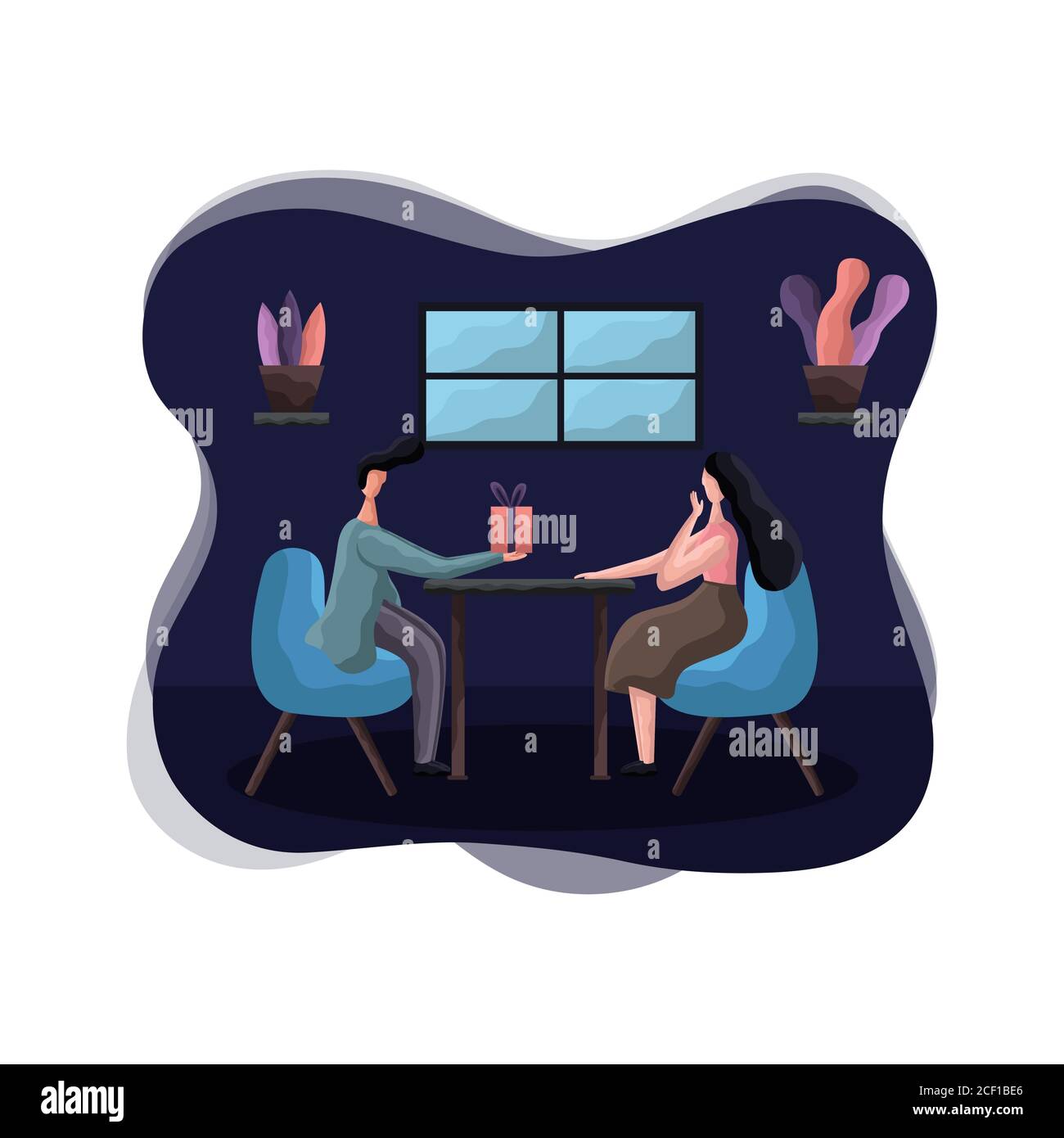 First date illustration.Concept of landing page.Vector design template ...