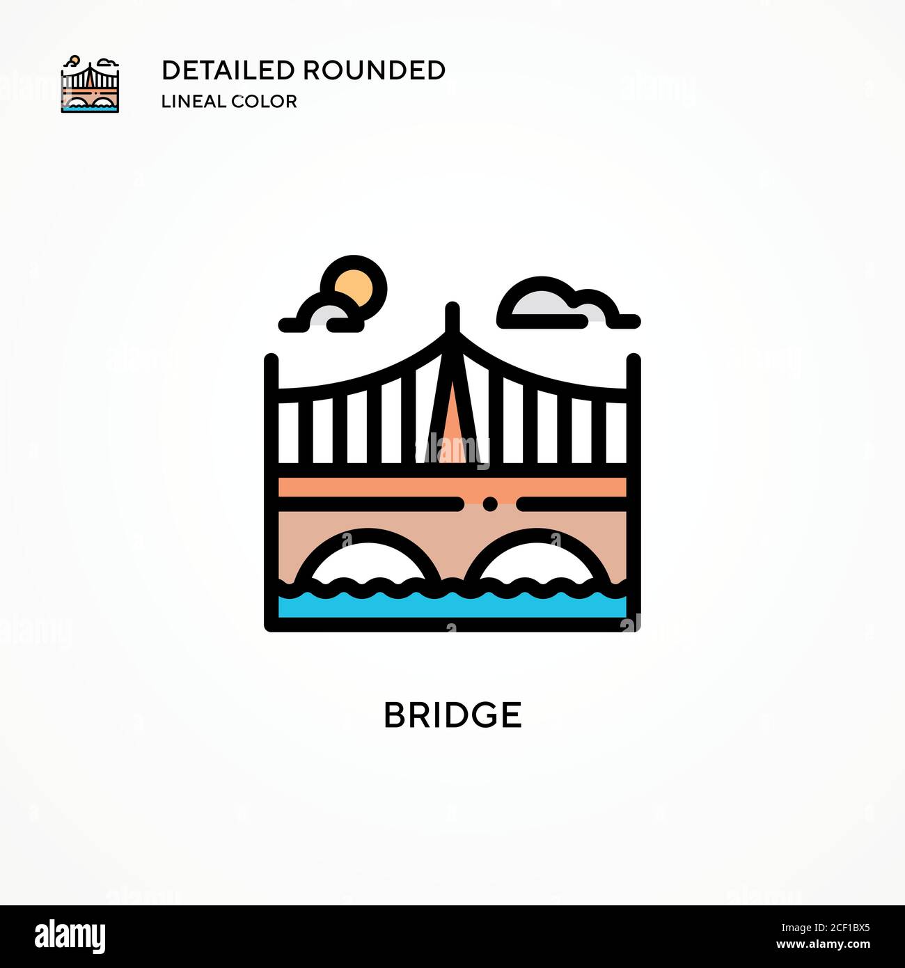 Bridge vector icon. Modern vector illustration concepts. Easy to edit ...