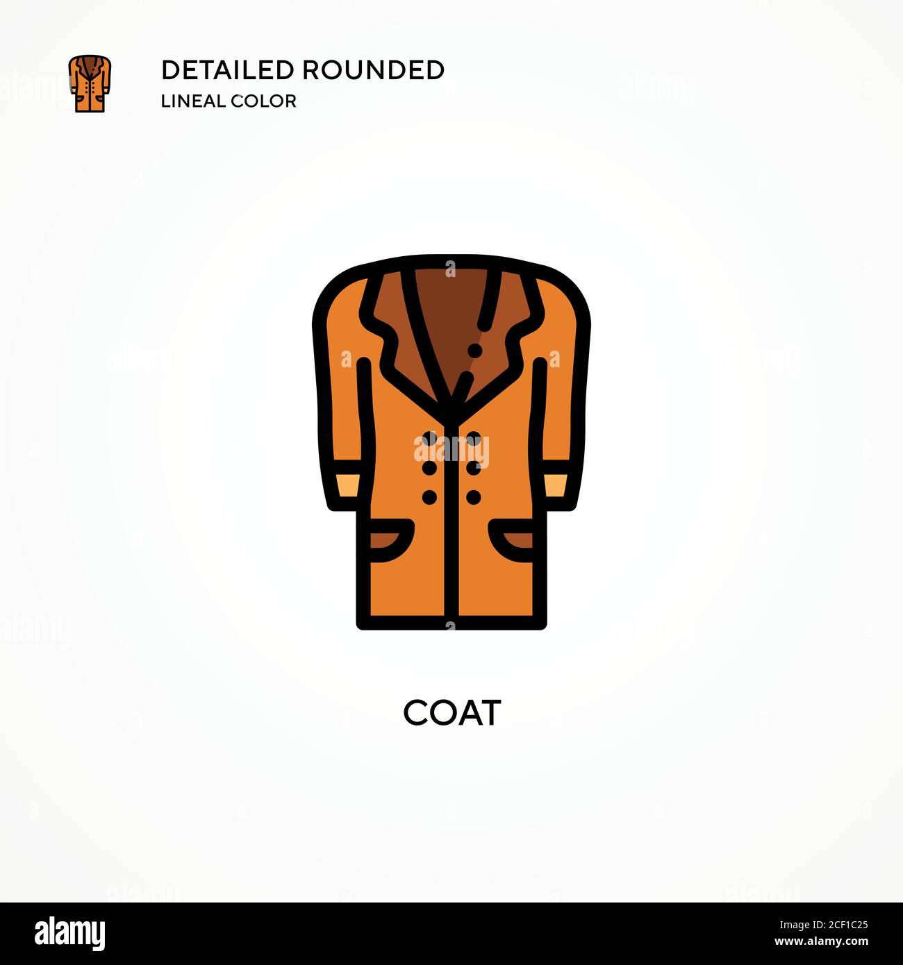Coat vector icon. Modern vector illustration concepts. Easy to edit and ...