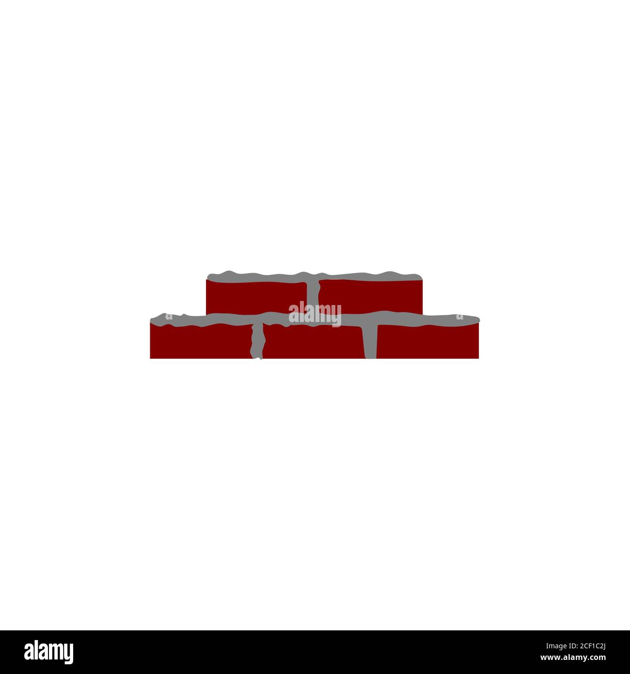 Bricks wall construction icon vector Cut Out Stock Images & Pictures ...