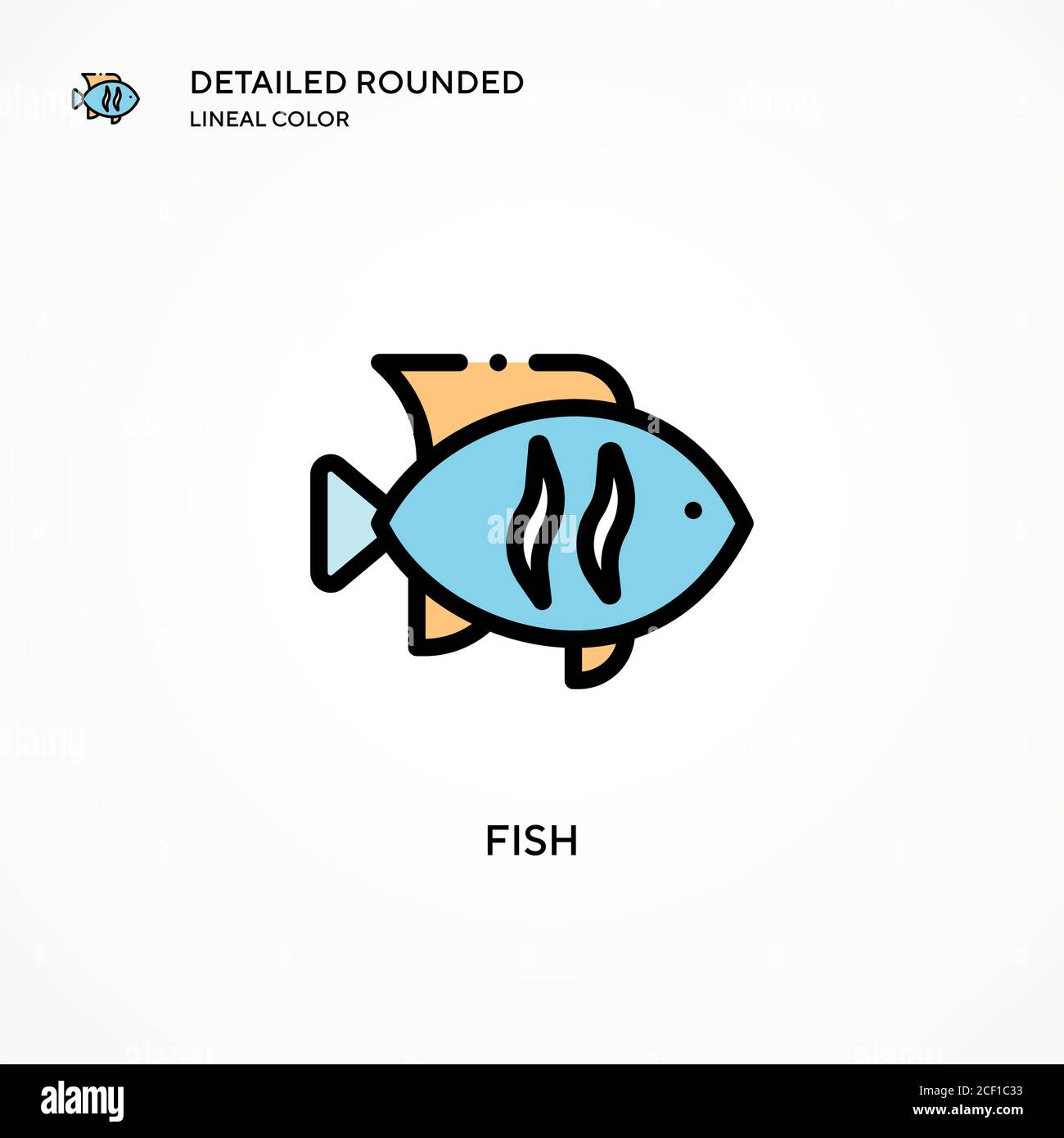 Fish vector icon. Modern vector illustration concepts. Easy to edit and ...