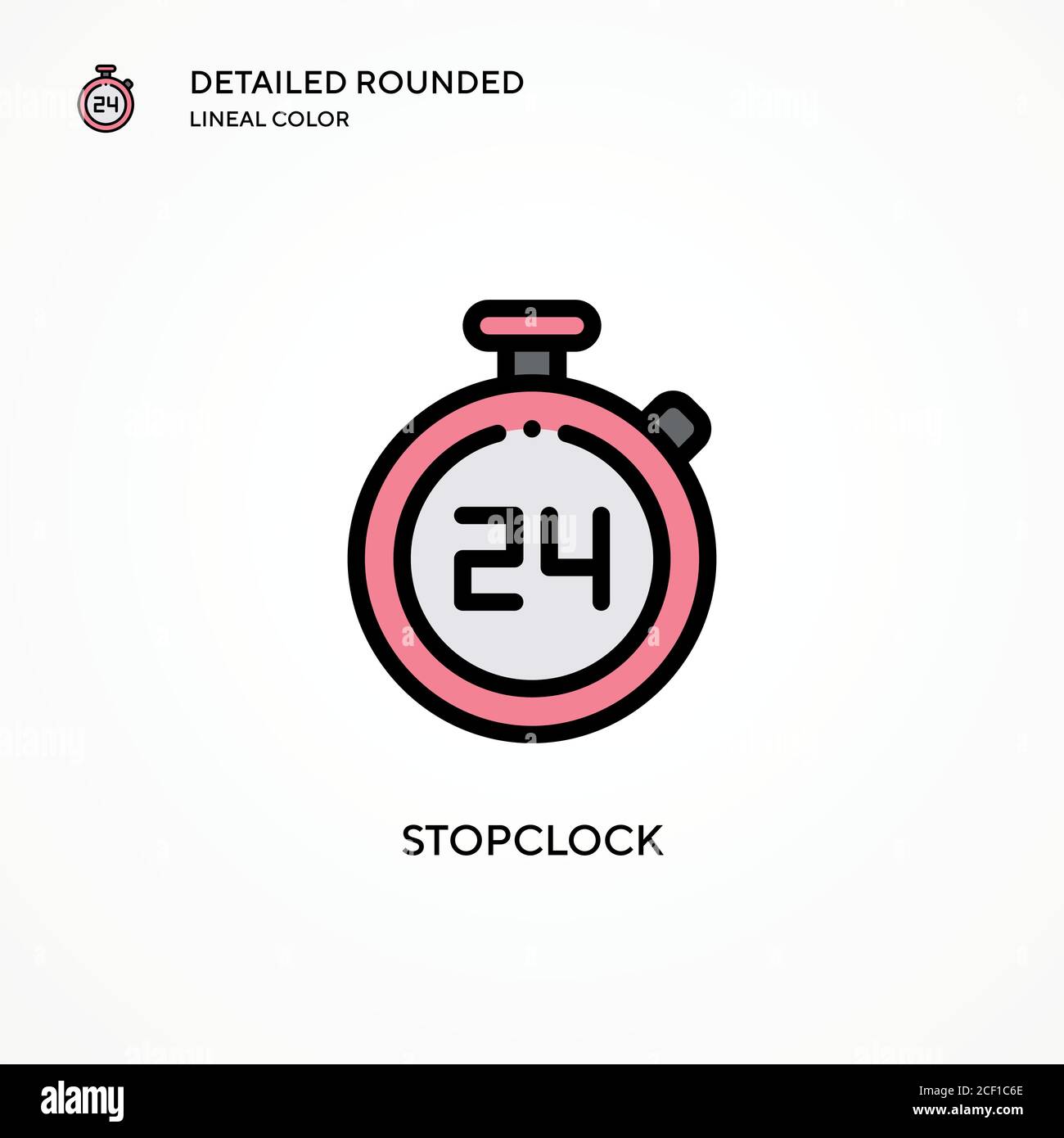 Stopclock vector icon. Modern vector illustration concepts. Easy to ...