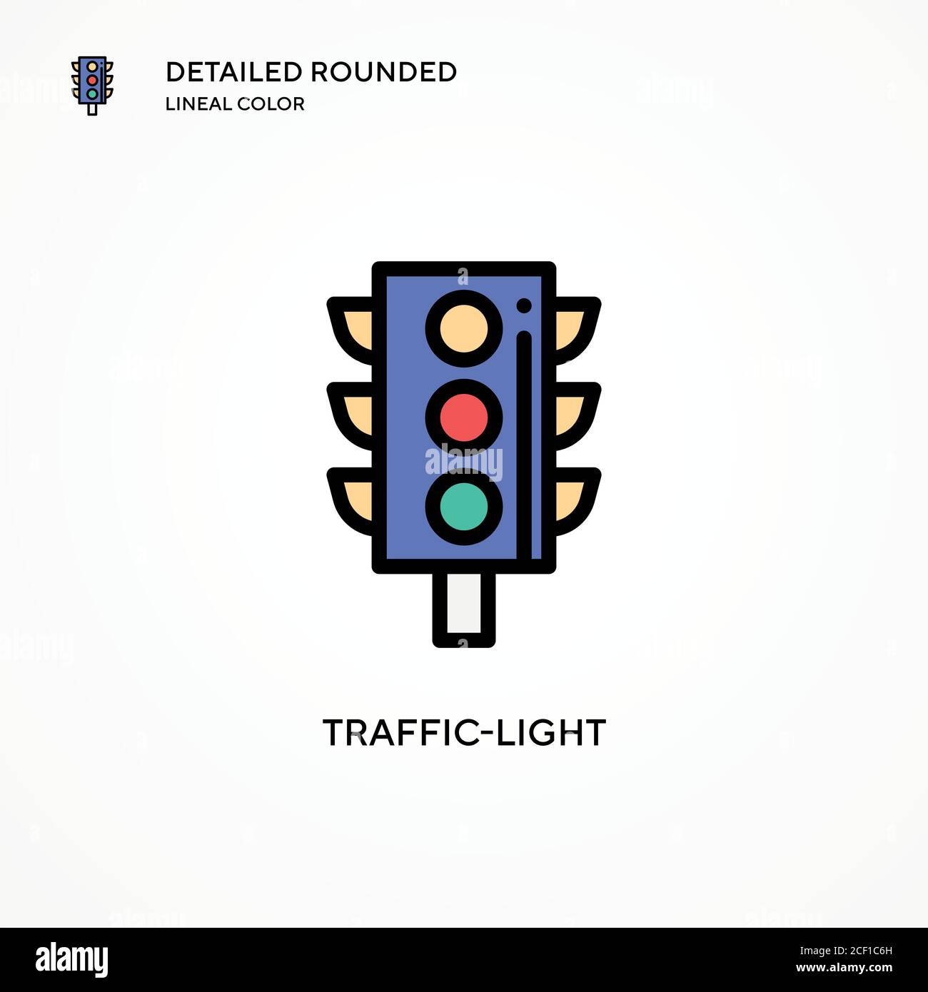 Traffic-light vector icon. Modern vector illustration concepts. Easy to ...