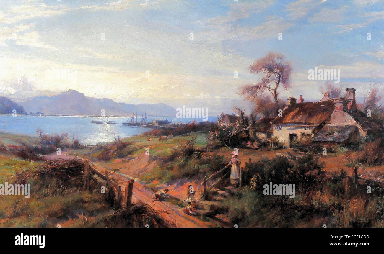 Foster William Gilbert - the Conway Estuary from Deganwy - British ...