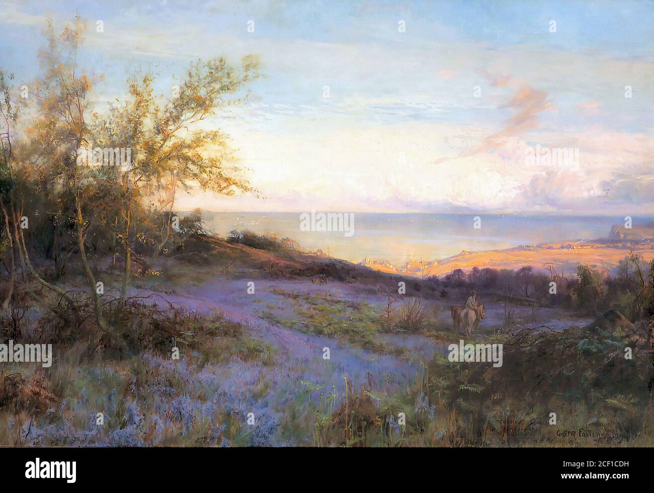 Foster William Gilbert - the Azure Mead - British School - 19th Century ...