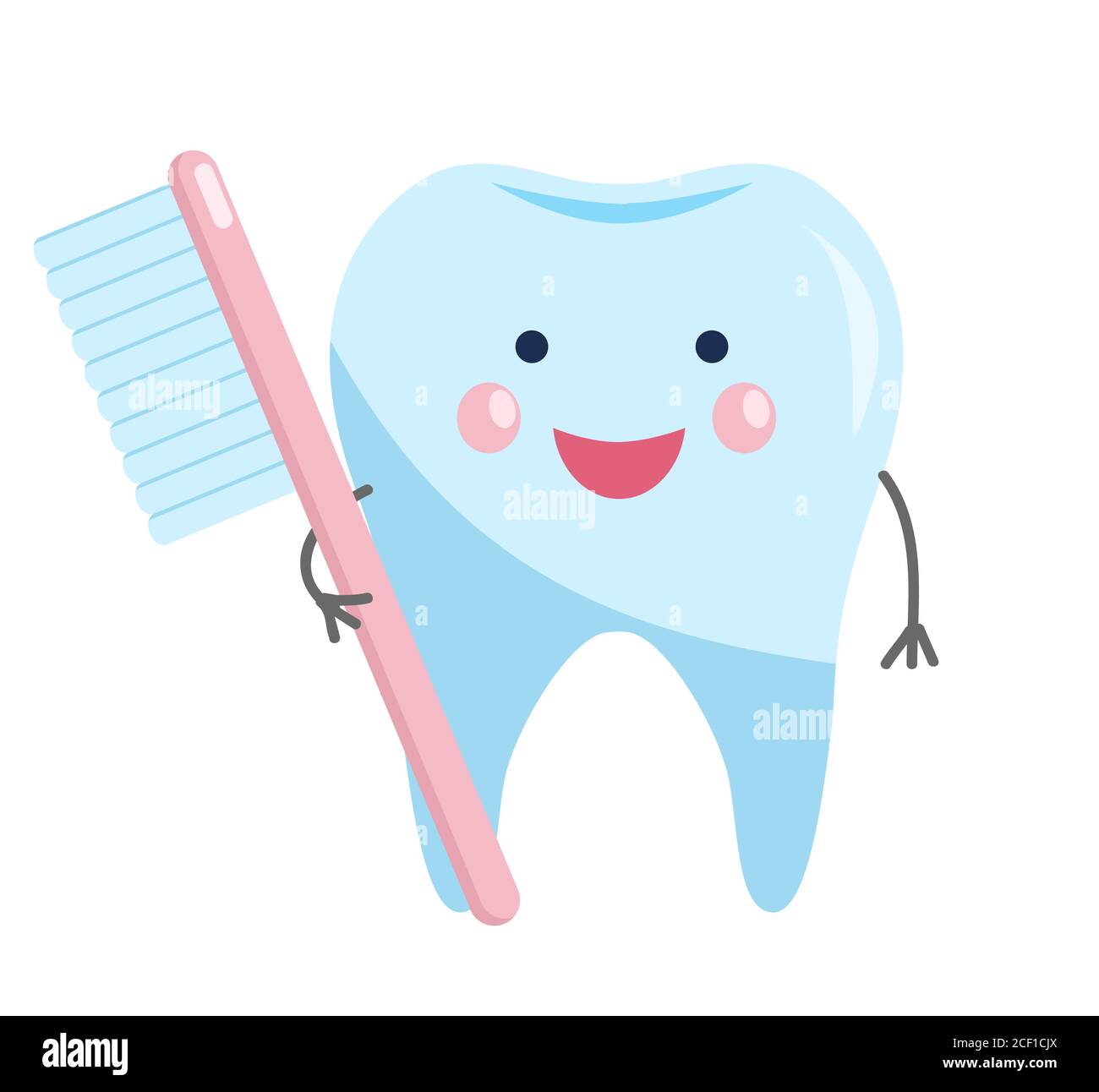 Cute healthy tooth. cartoon tooth character. Childrens dentistry ...