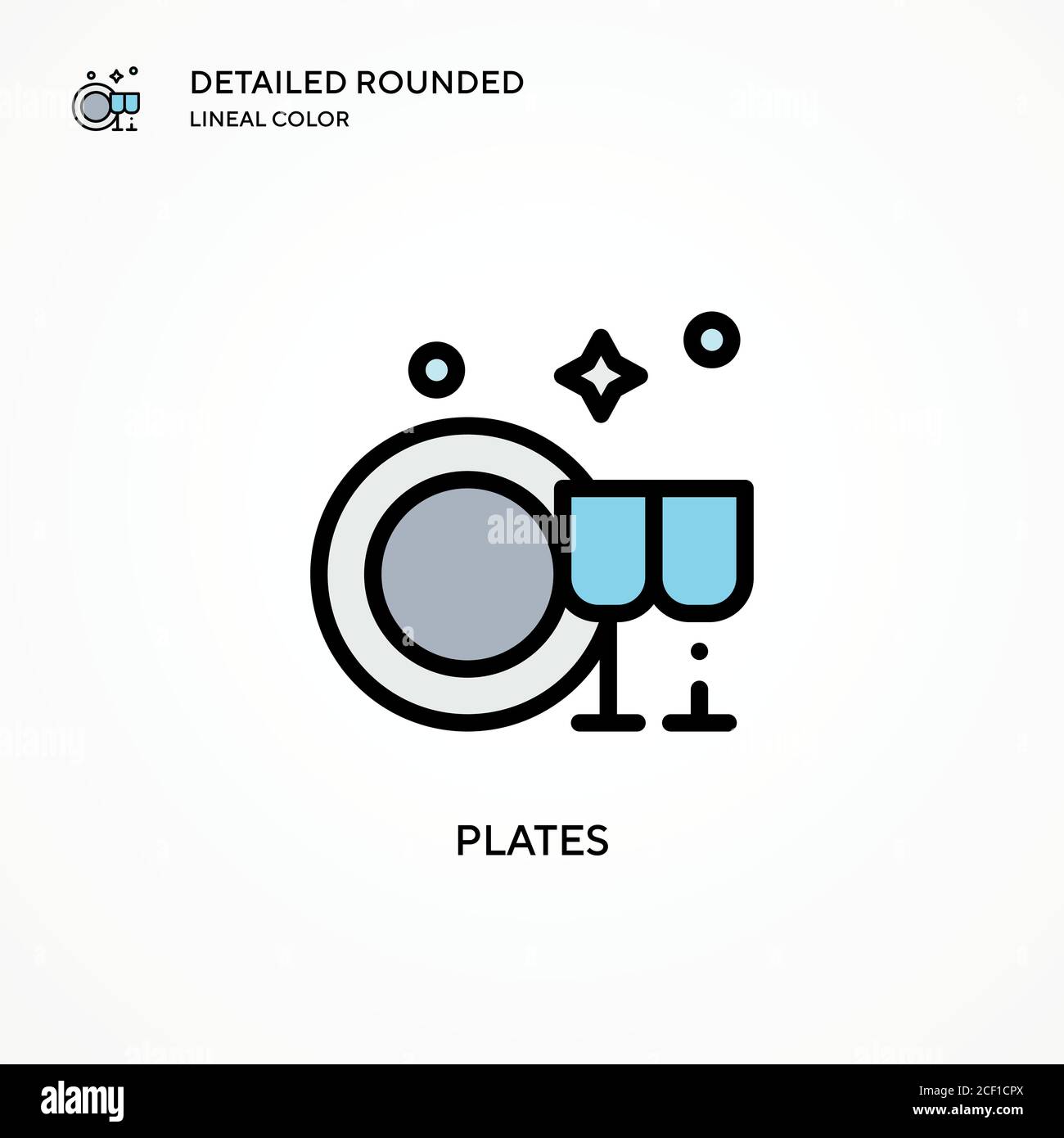 Plates vector icon. Modern vector illustration concepts. Easy to edit ...