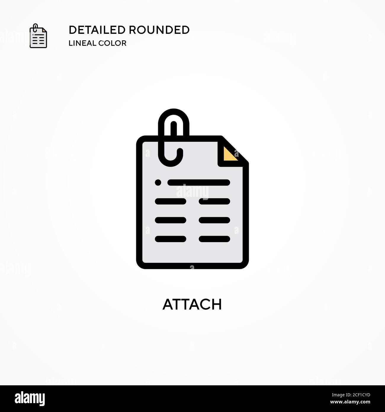 Attach vector icon. Modern vector illustration concepts. Easy to edit ...