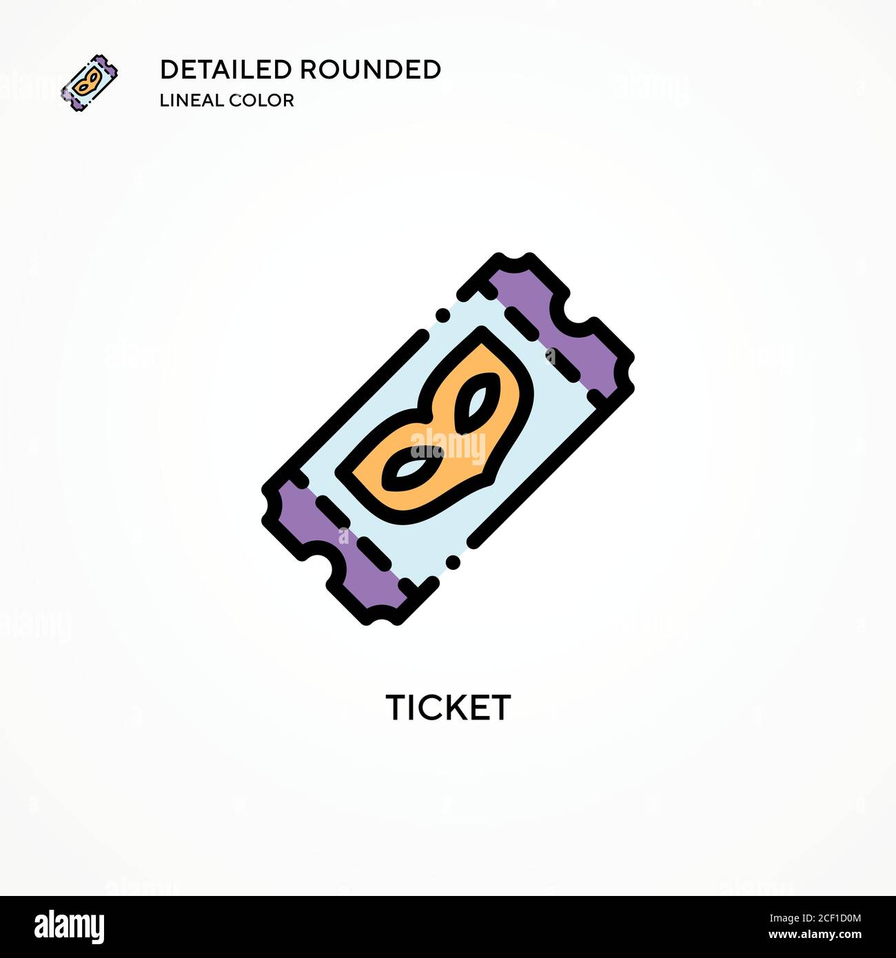 Ticket vector icon. Modern vector illustration concepts. Easy to edit ...