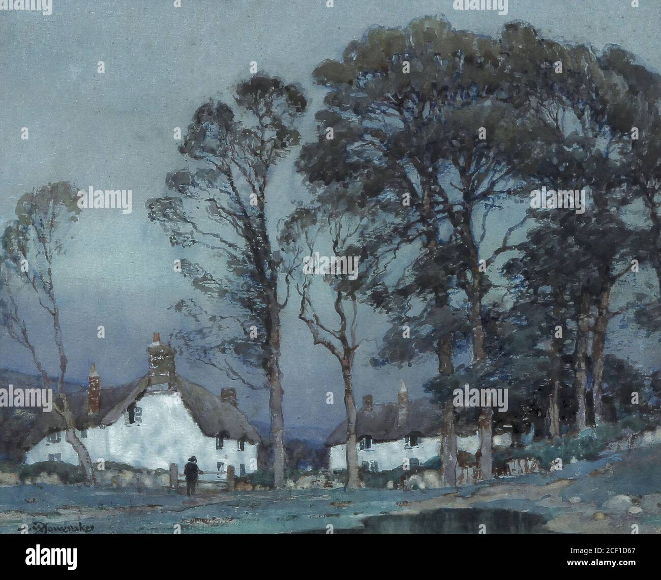 Foweraker Albert Moulton - Twilight at a Cornish Hamlet - British ...