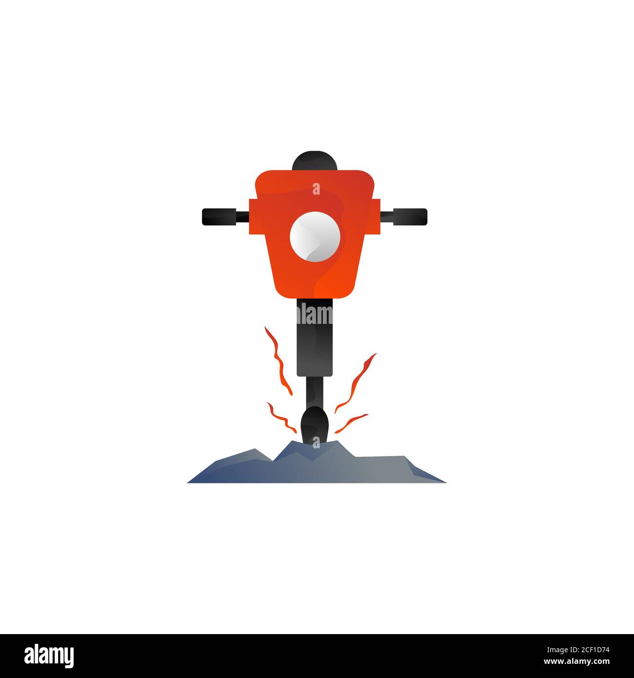 Construction worker with jackhammer Stock Vector Images - Alamy