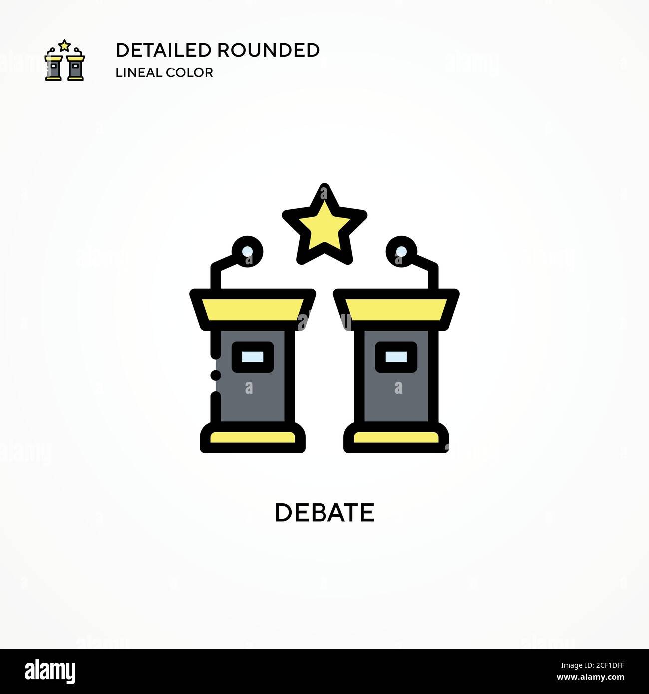 Debate vector icon. Modern vector illustration concepts. Easy to edit ...