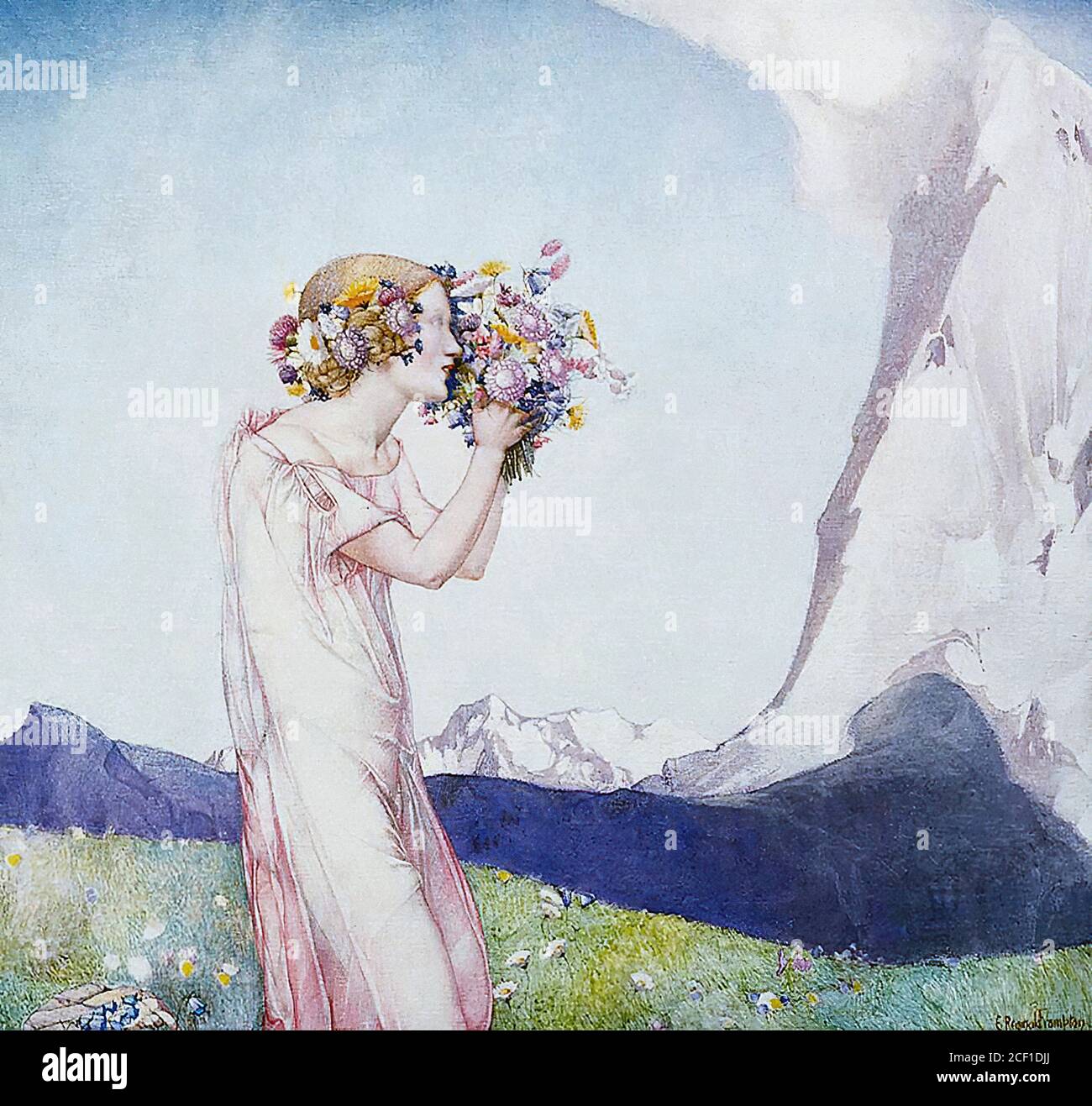 Frampton Edward Reginald - Flora Alpina - British School - 19th Century ...