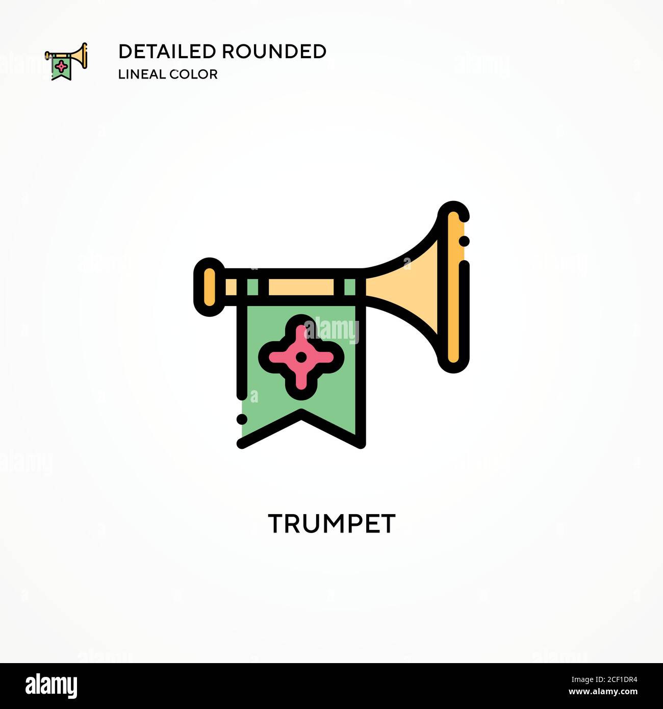 Trumpet vector icon. Modern vector illustration concepts. Easy to edit ...