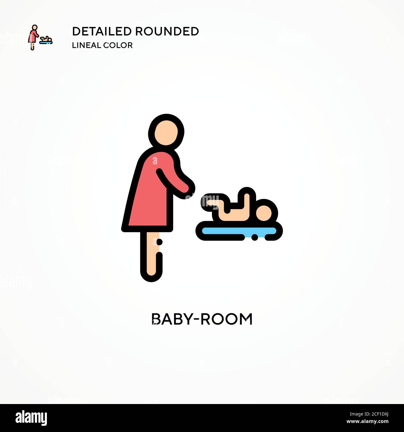 Baby-room vector icon. Modern vector illustration concepts. Easy to ...