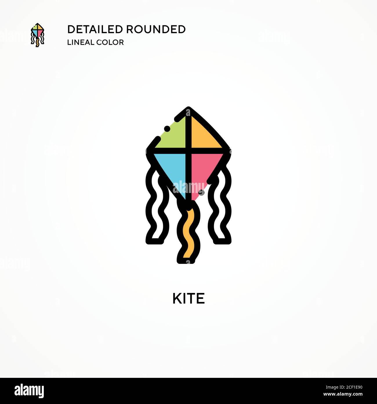 Kite vector icon. Modern vector illustration concepts. Easy to edit and ...