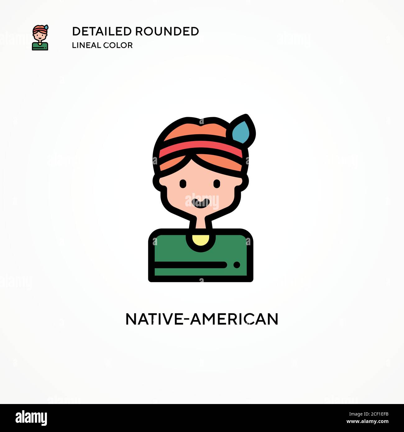 Native-american vector icon. Modern vector illustration concepts. Easy ...