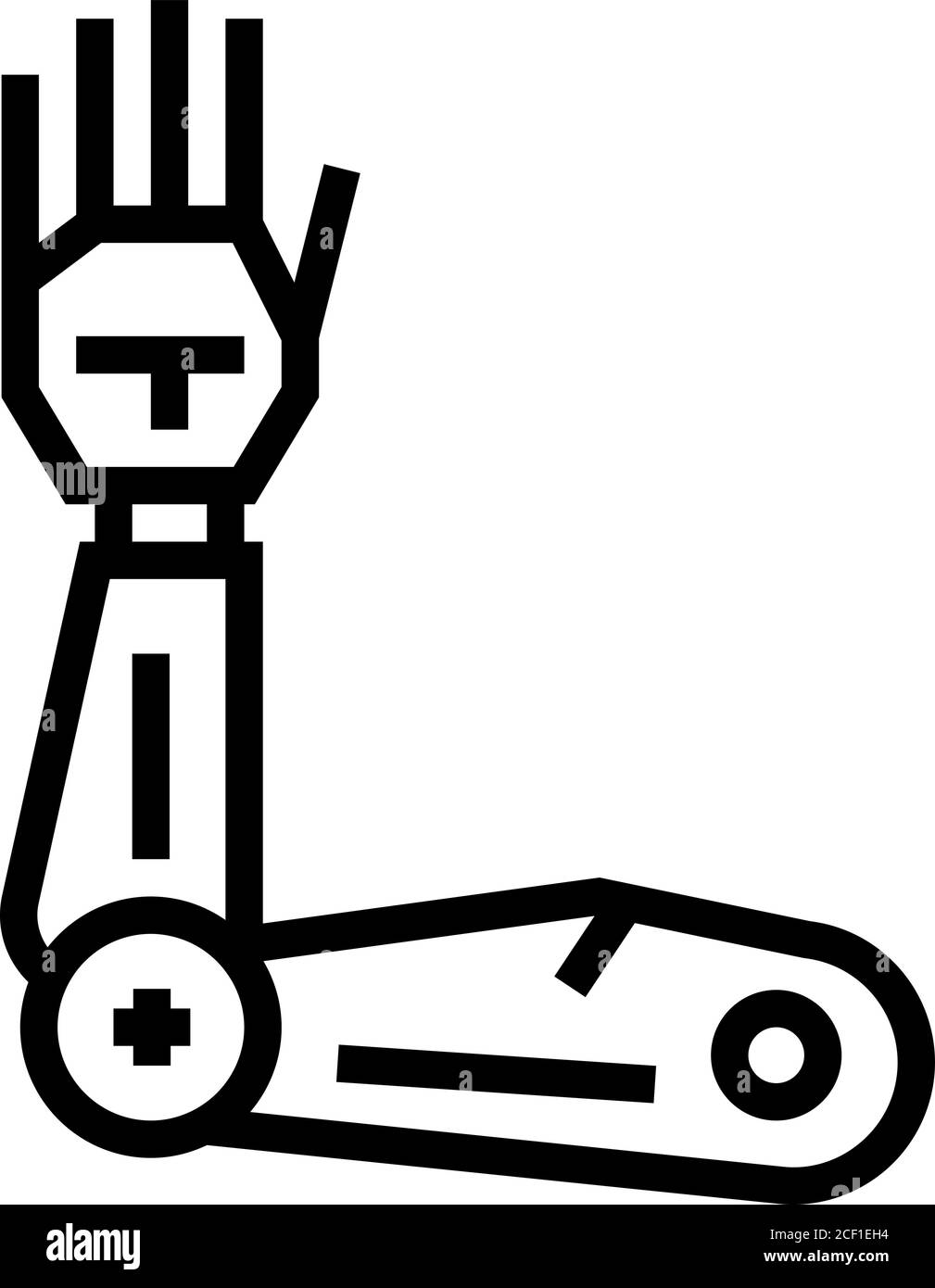 robotic arm line icon vector illustration Stock Vector Image & Art - Alamy