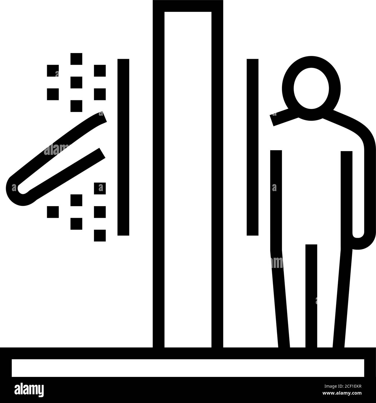 human teleportation line icon vector illustration Stock Vector Image ...