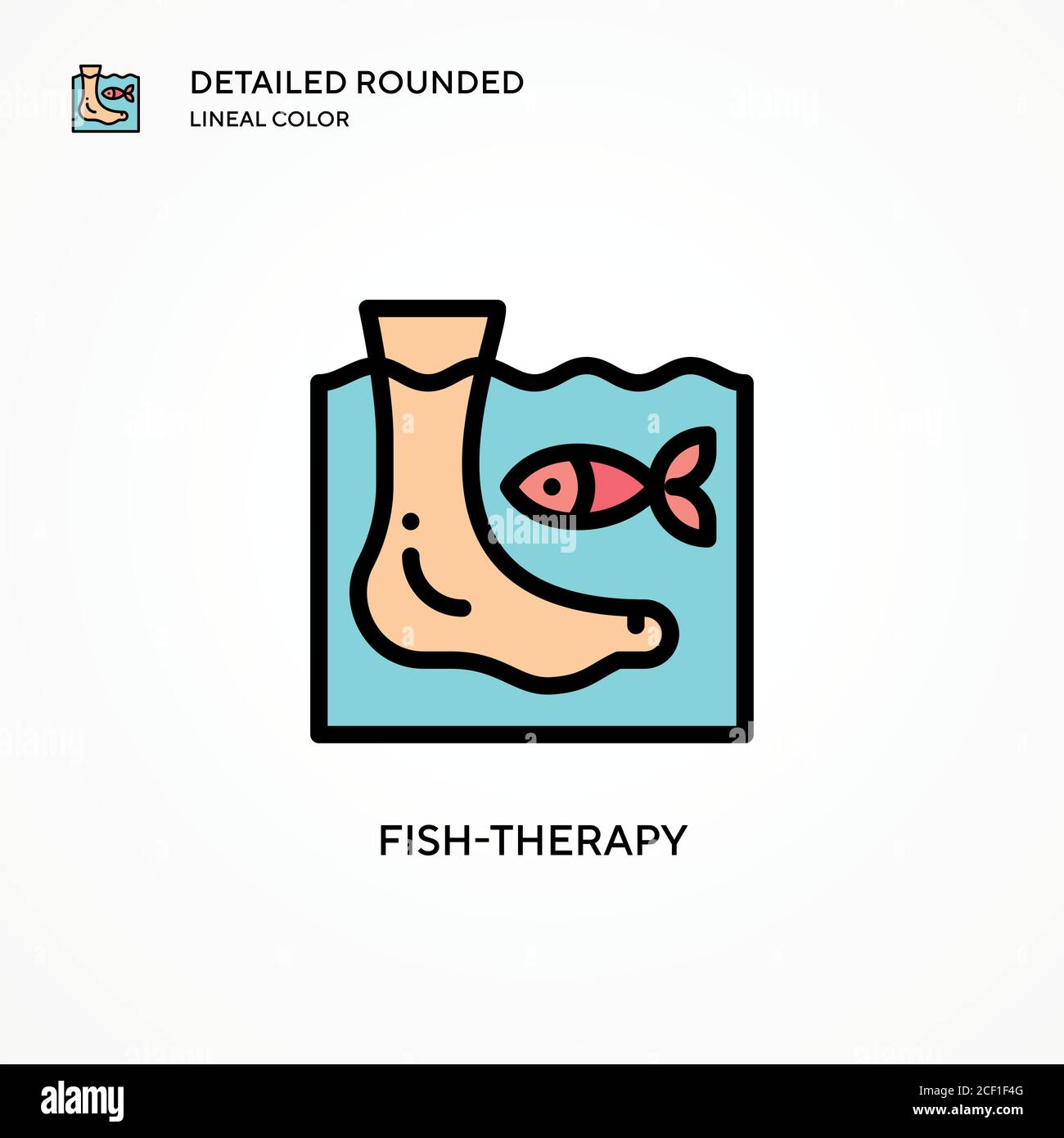 Fish-therapy vector icon. Modern vector illustration concepts. Easy to ...