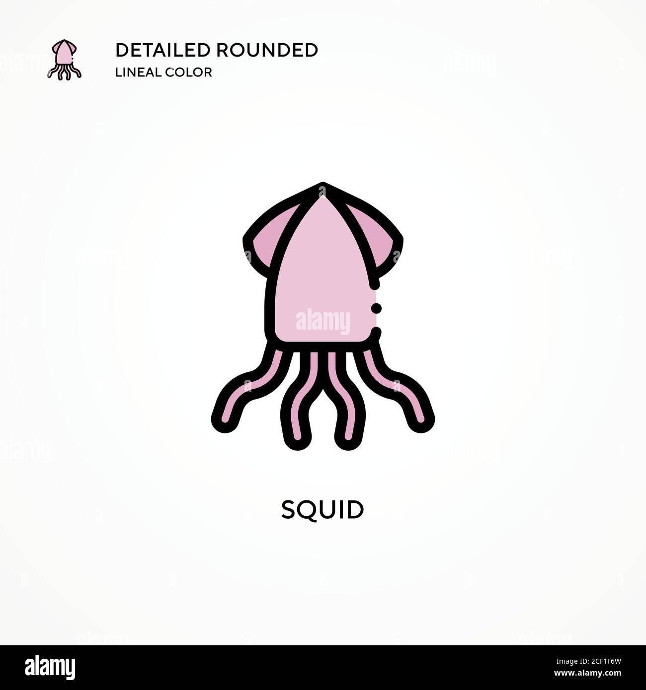 Squid vector icon. Modern vector illustration concepts. Easy to edit ...