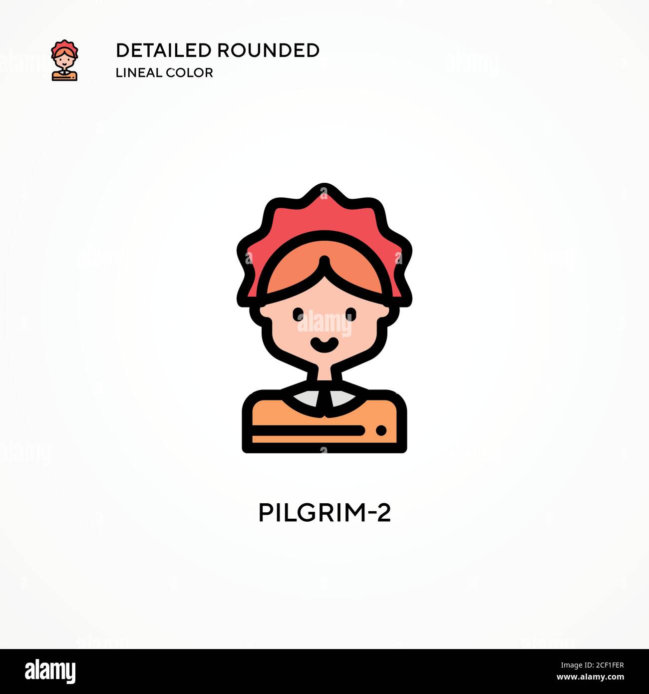 Pilgrim-2 vector icon. Modern vector illustration concepts. Easy to ...