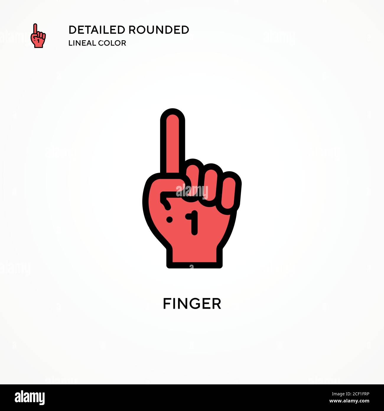 Finger vector icon. Modern vector illustration concepts. Easy to edit ...