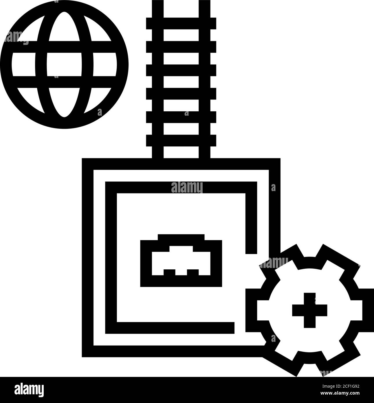 electrical fuse line icon vector illustration Stock Vector Image & Art ...