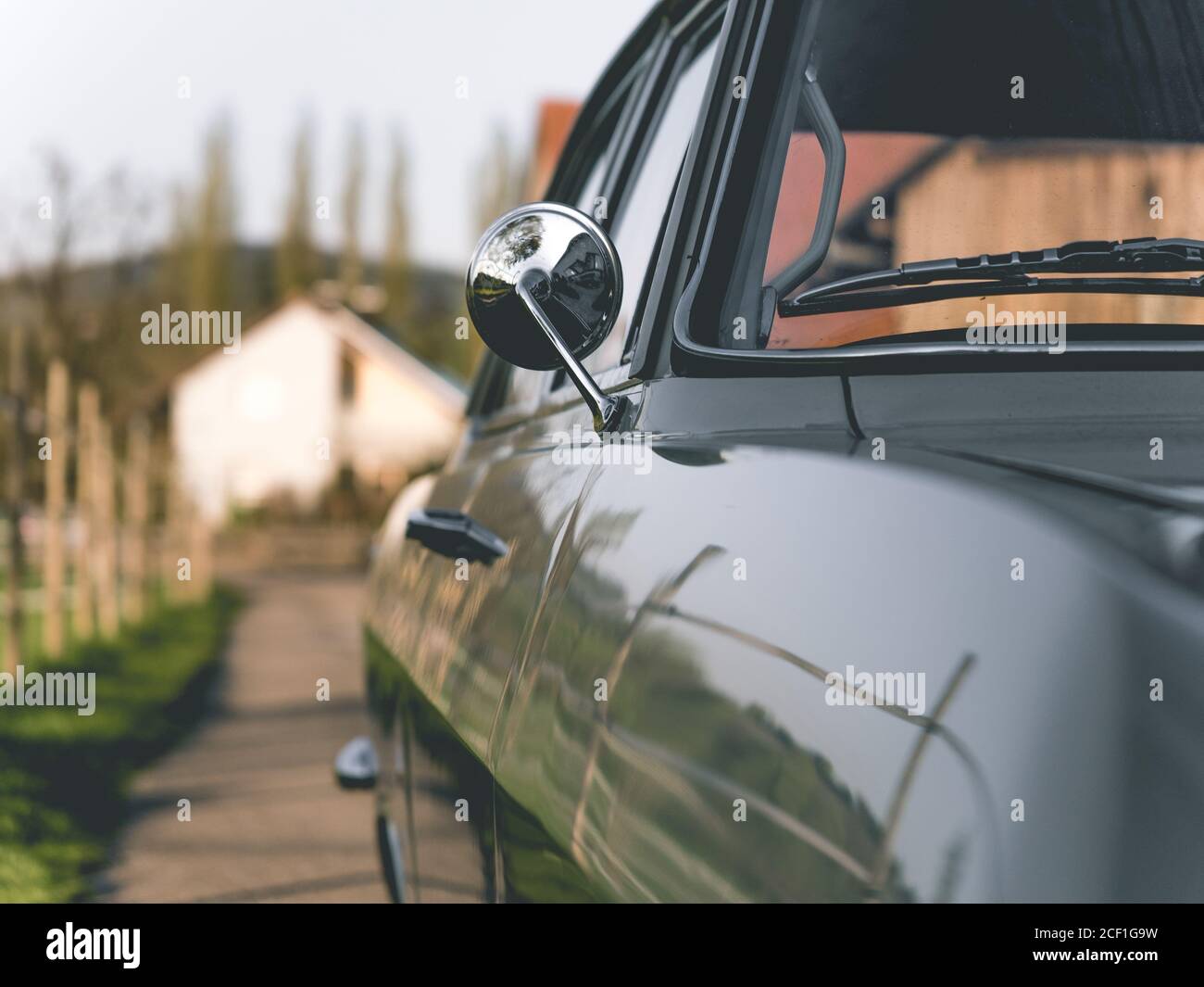 Rear view mirror classic car hi-res stock photography and images - Alamy