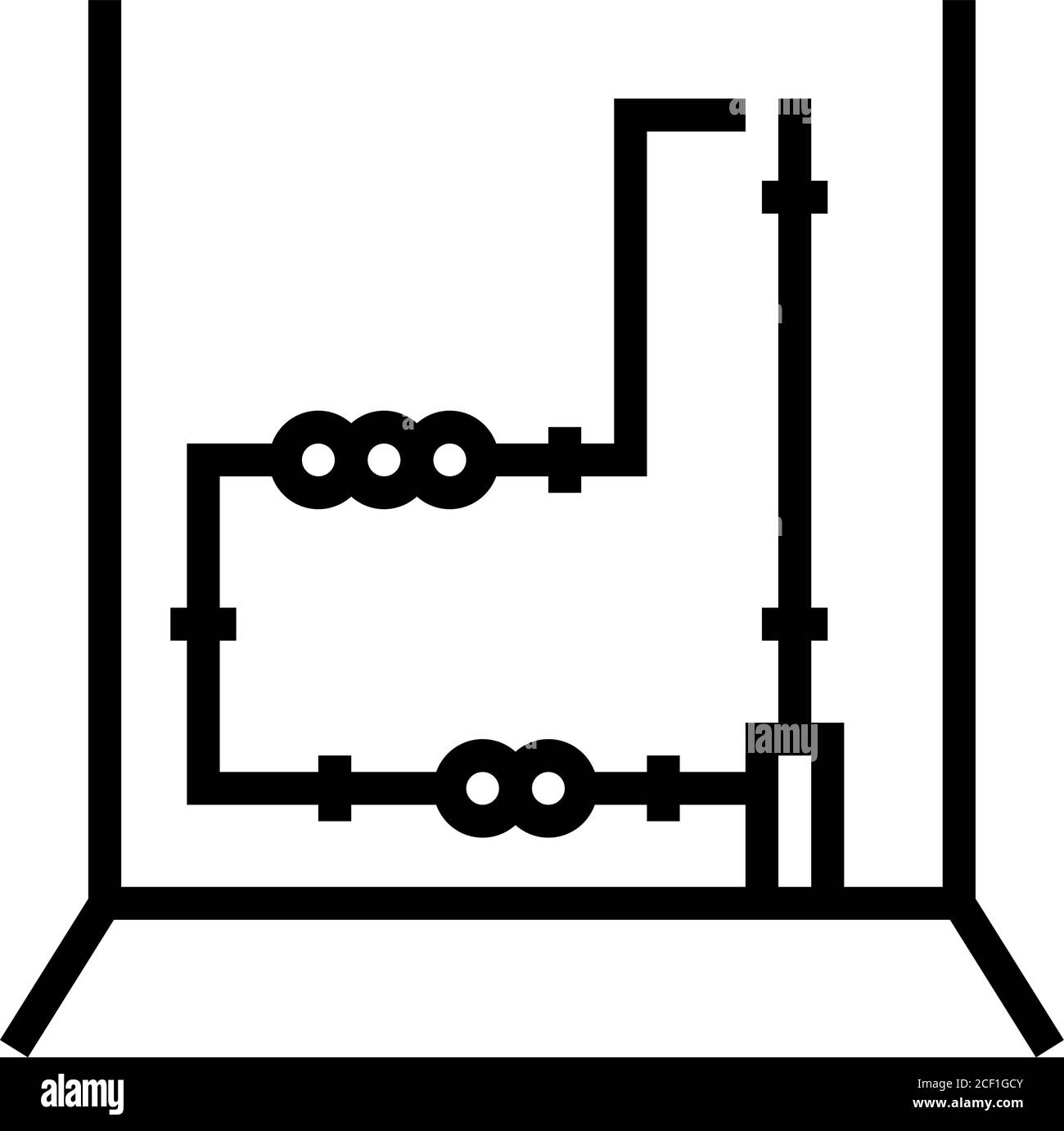 electrical wiring line icon vector illustration Stock Vector Image ...
