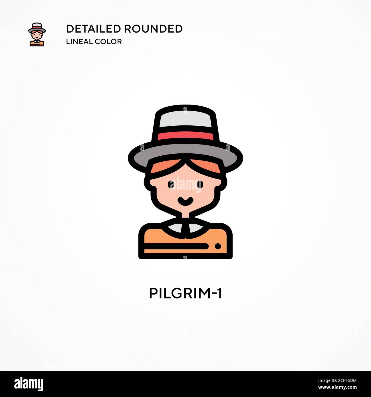 Pilgrim-1 vector icon. Modern vector illustration concepts. Easy to ...