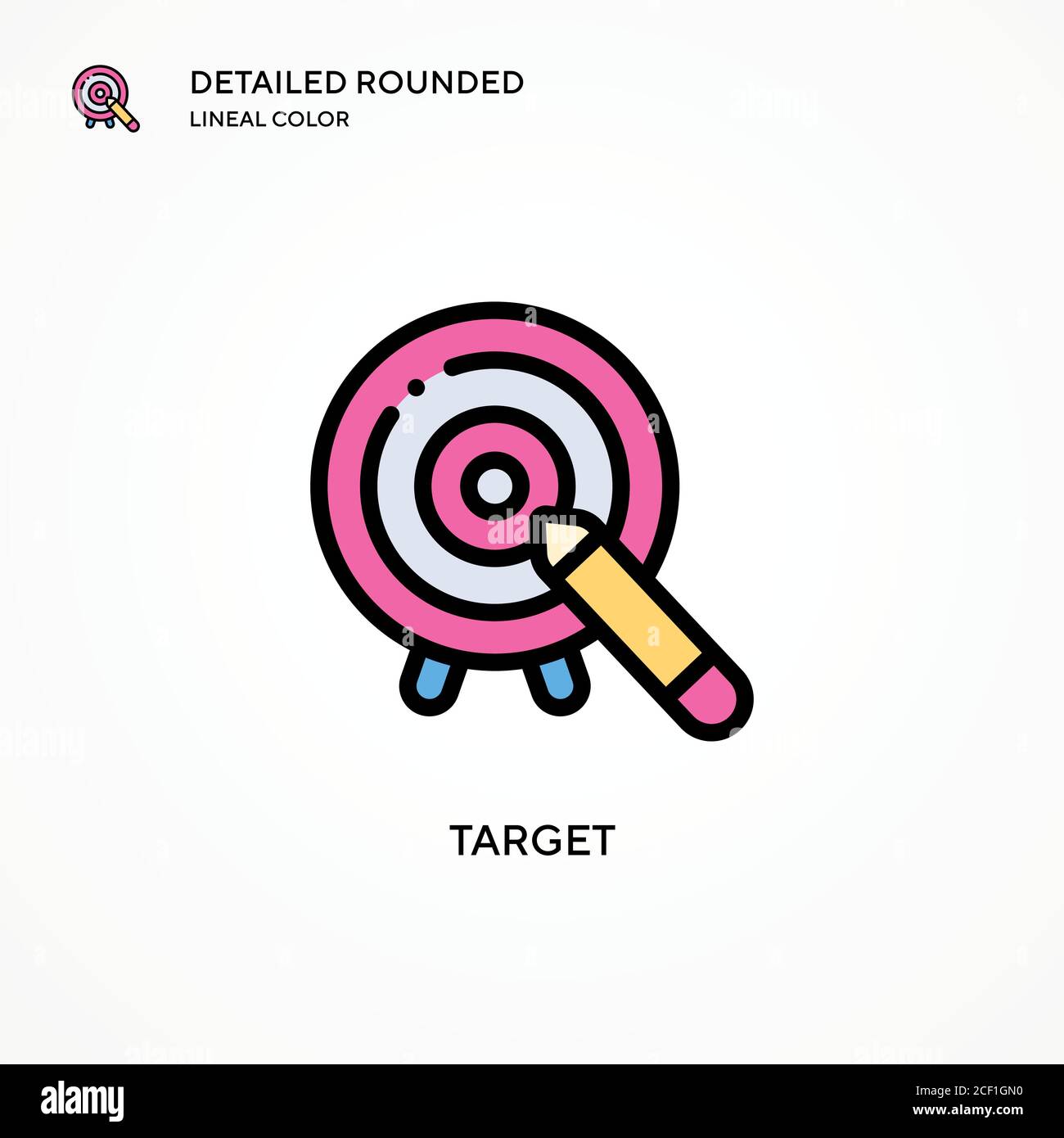Target vector icon. Modern vector illustration concepts. Easy to edit ...