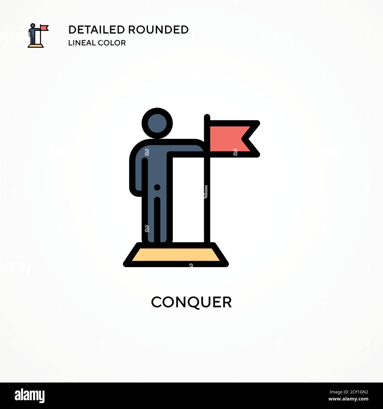 Conquer vector icon. Modern vector illustration concepts. Easy to edit ...
