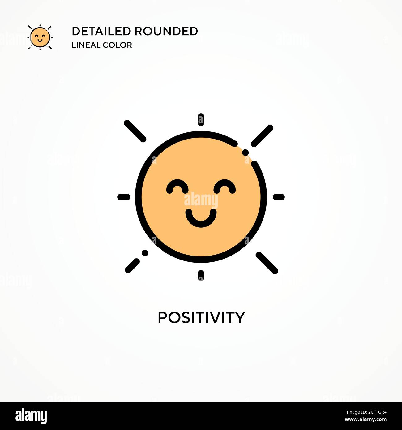 Positivity vector icon. Modern vector illustration concepts. Easy to ...