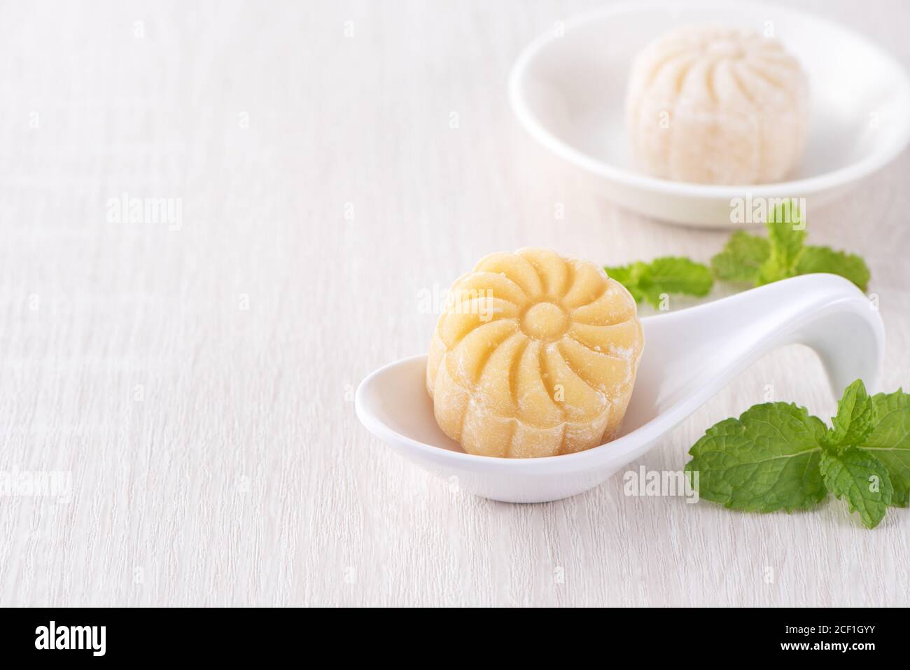 Colorful snow skin moon cake, sweet snowy mooncake, traditional savory ...