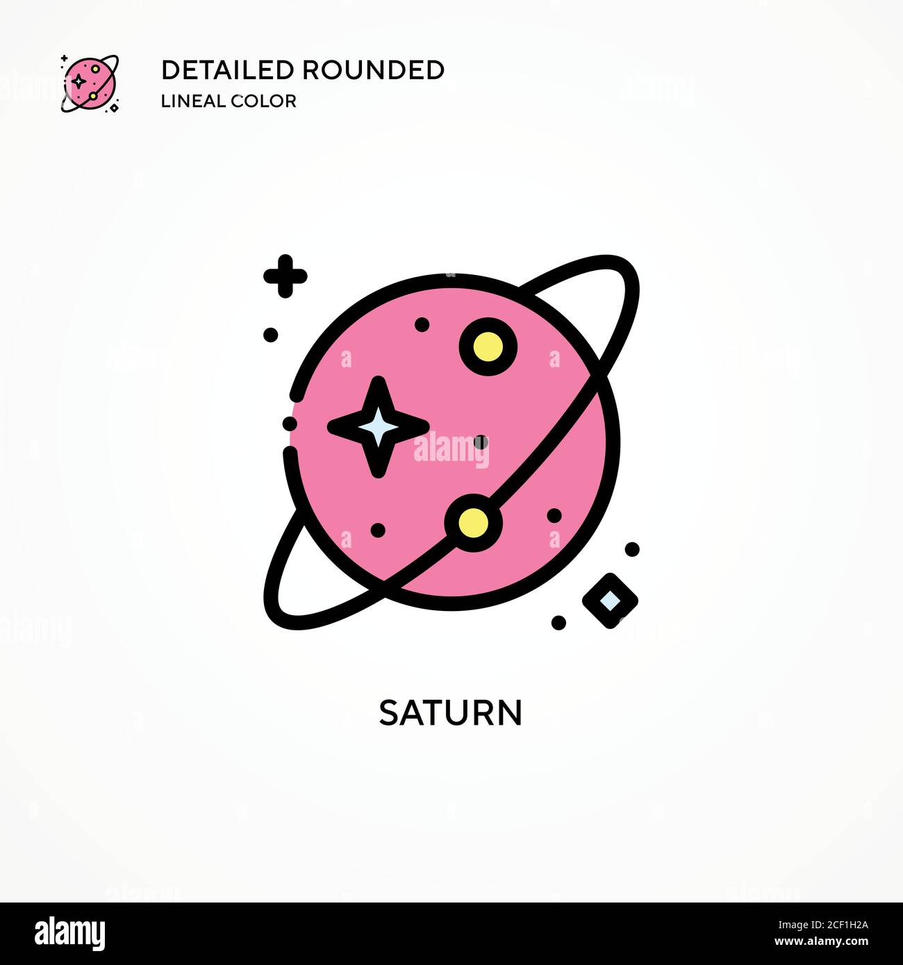 Saturn vector icon. Modern vector illustration concepts. Easy to edit ...