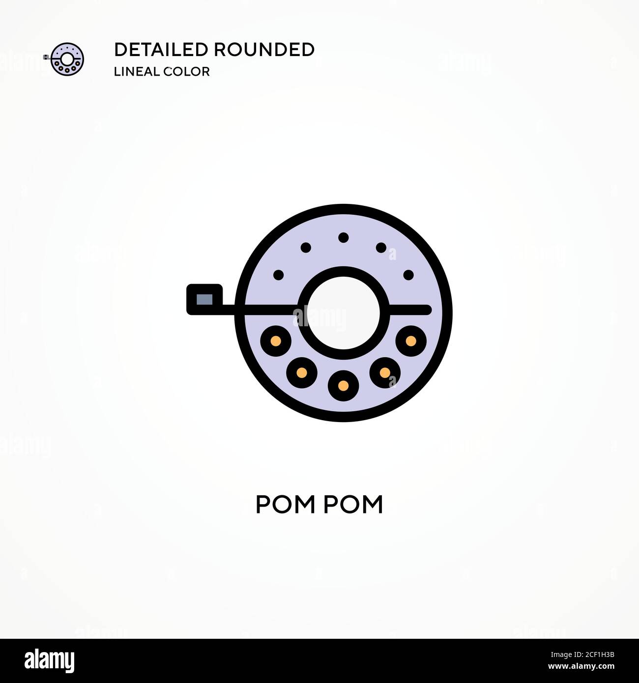Pom pom vector icon. Modern vector illustration concepts. Easy to edit ...