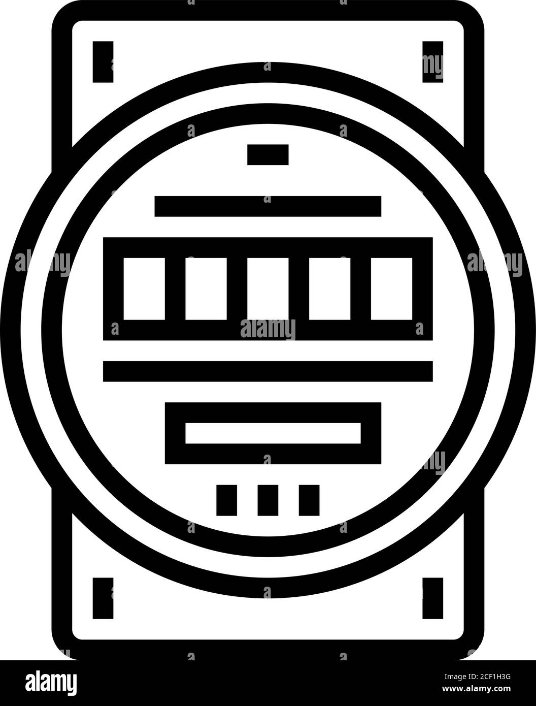 electric meter line icon vector illustration Stock Vector Image & Art ...