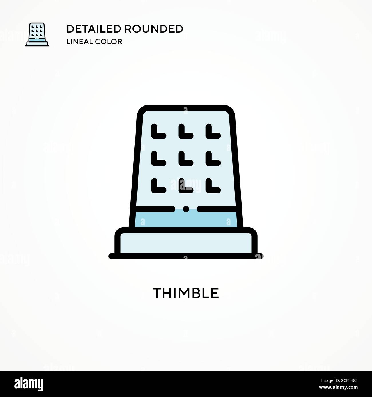 Thimble vector icon. Modern vector illustration concepts. Easy to edit ...